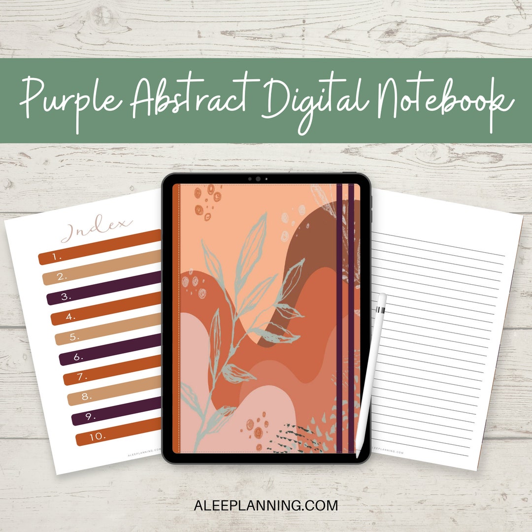 Digital Notebook Digital Subjects Purple Abstract Digital Journal ...