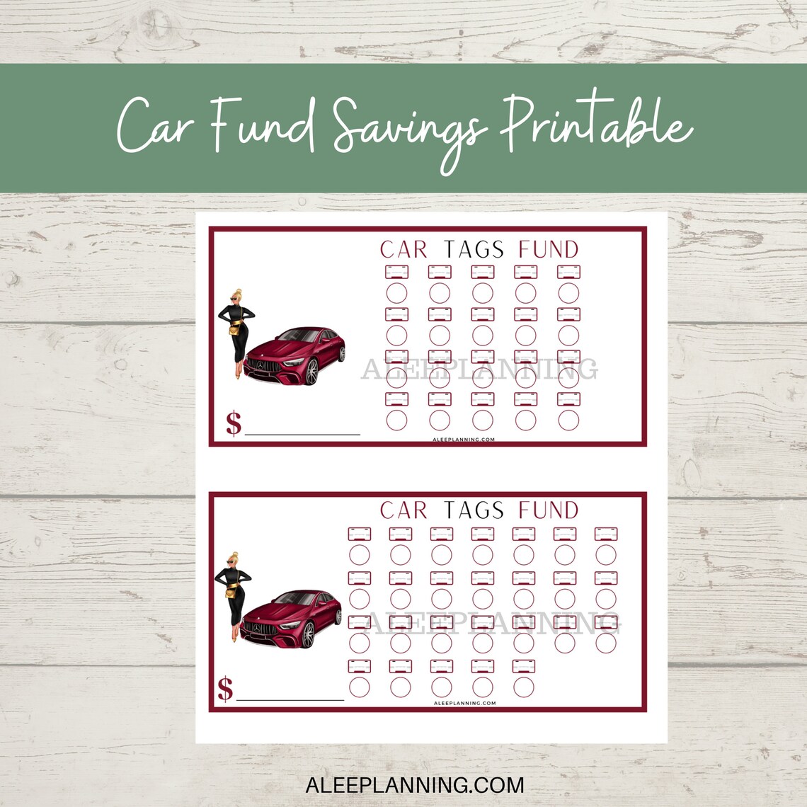 Car Savings Tracker Budget Printable Finance Tracker Down - Etsy