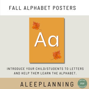 Fall ABC Classroom Poster Set: Autumn Leaf Decor (PDF) - Etsy
