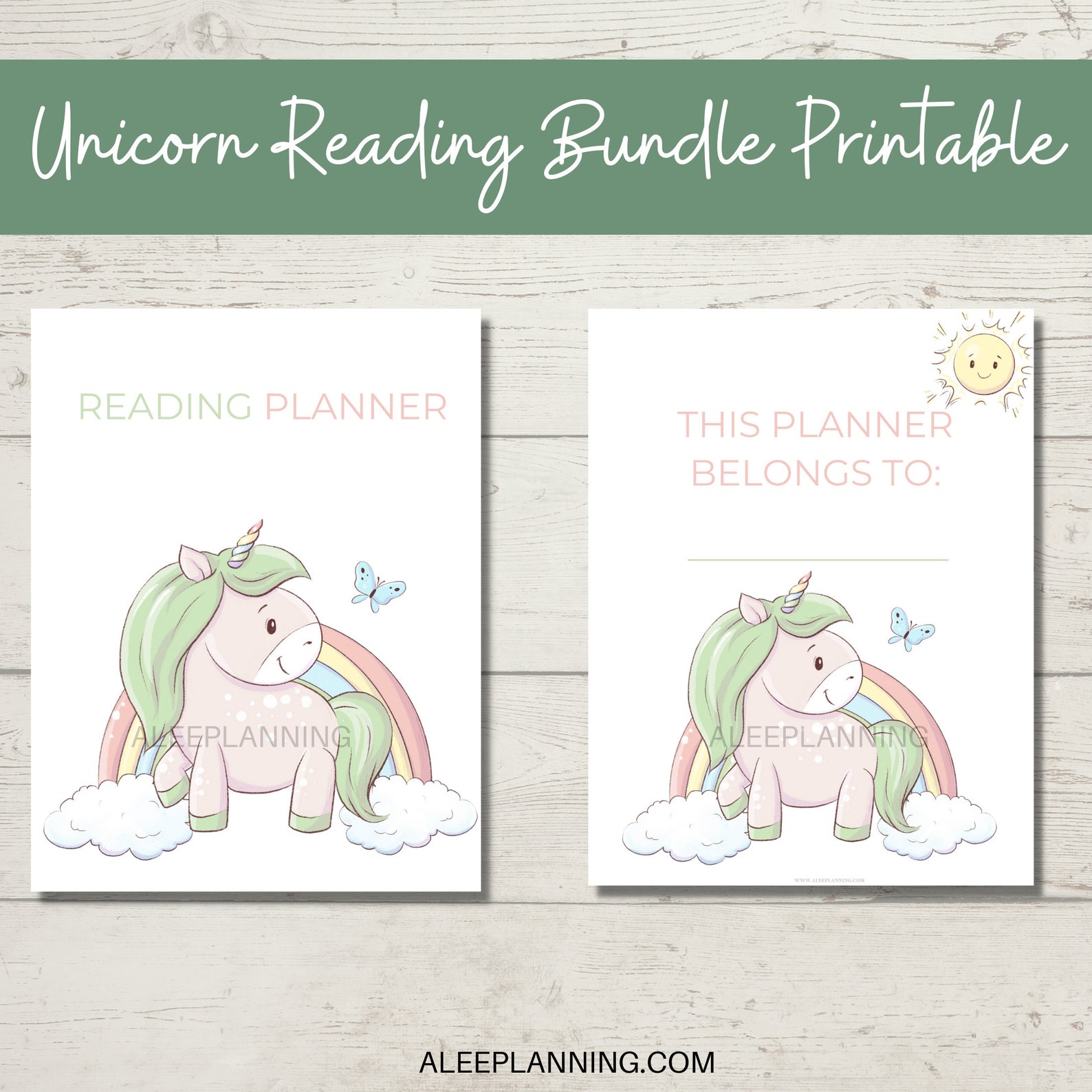 Unicorn Reading Log | Reading Planner Bundle | Reading Challenge ...