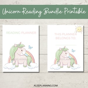 Unicorn Reading Log | Reading Planner Bundle | Reading Challenge ...