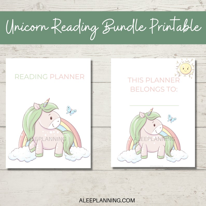 Unicorn Reading Log | Reading Planner Bundle | Reading Challenge ...