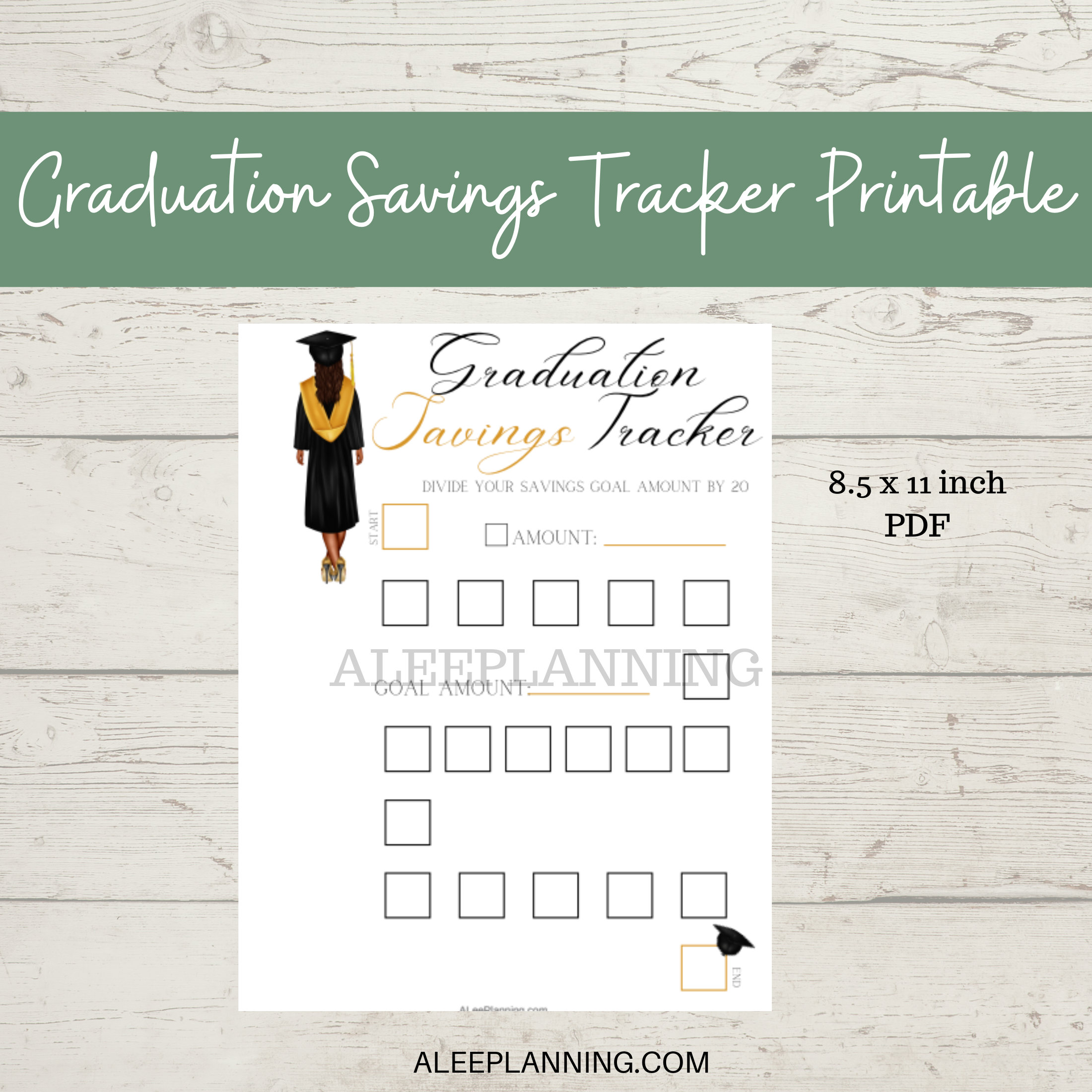 Graduation Savings Tracker | Savings Challenge | Goal Tracker - Etsy