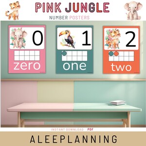 Jungle Number Posters Printable Teacher Classroom Posters Math 0-20 ...
