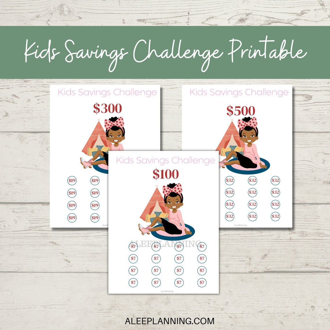 Kids Savings Challenge Kids Savings Tracker Teen Savings Challenge Goal ...