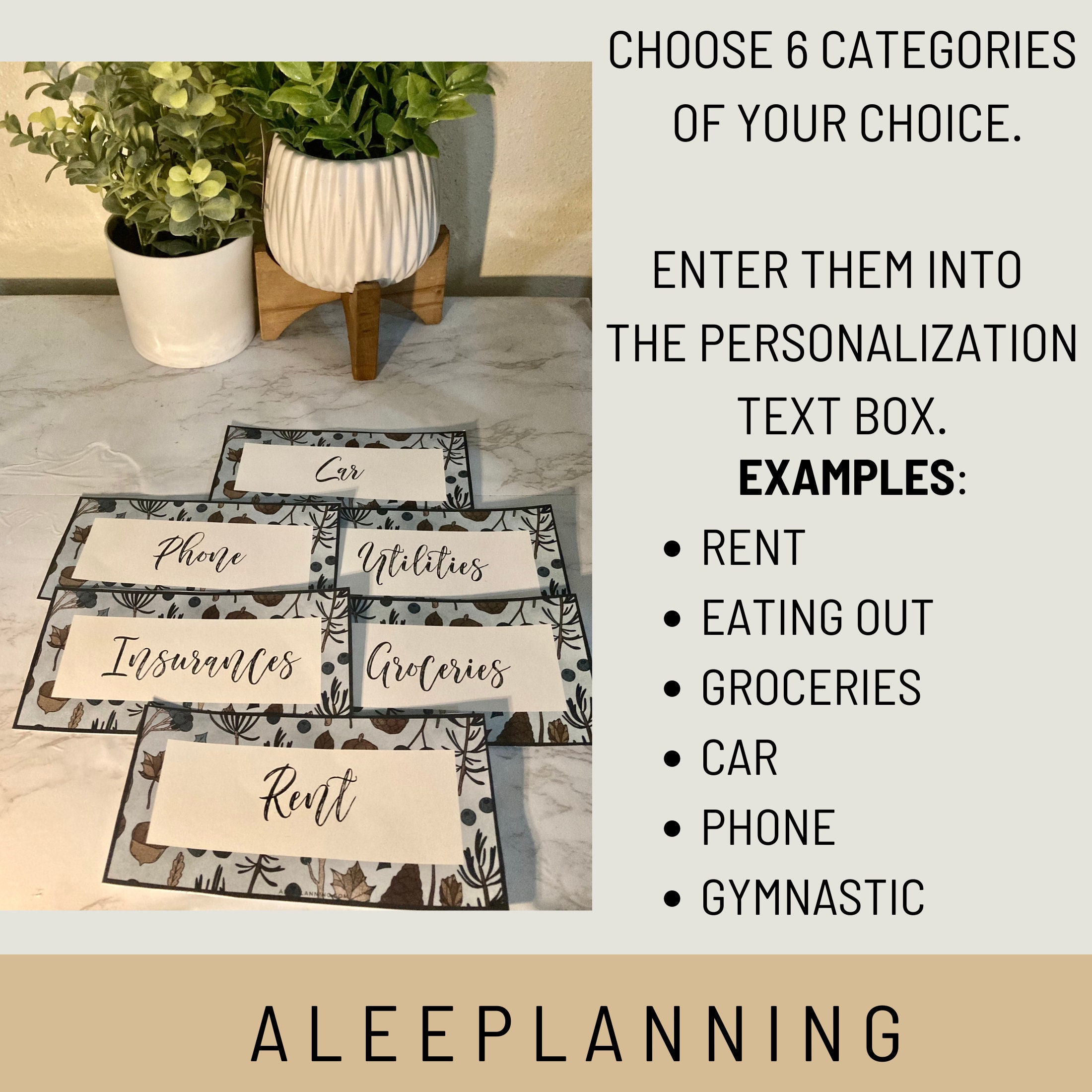 Custom Bill Inserts finance Category Insertsbill Category A6 cash ...