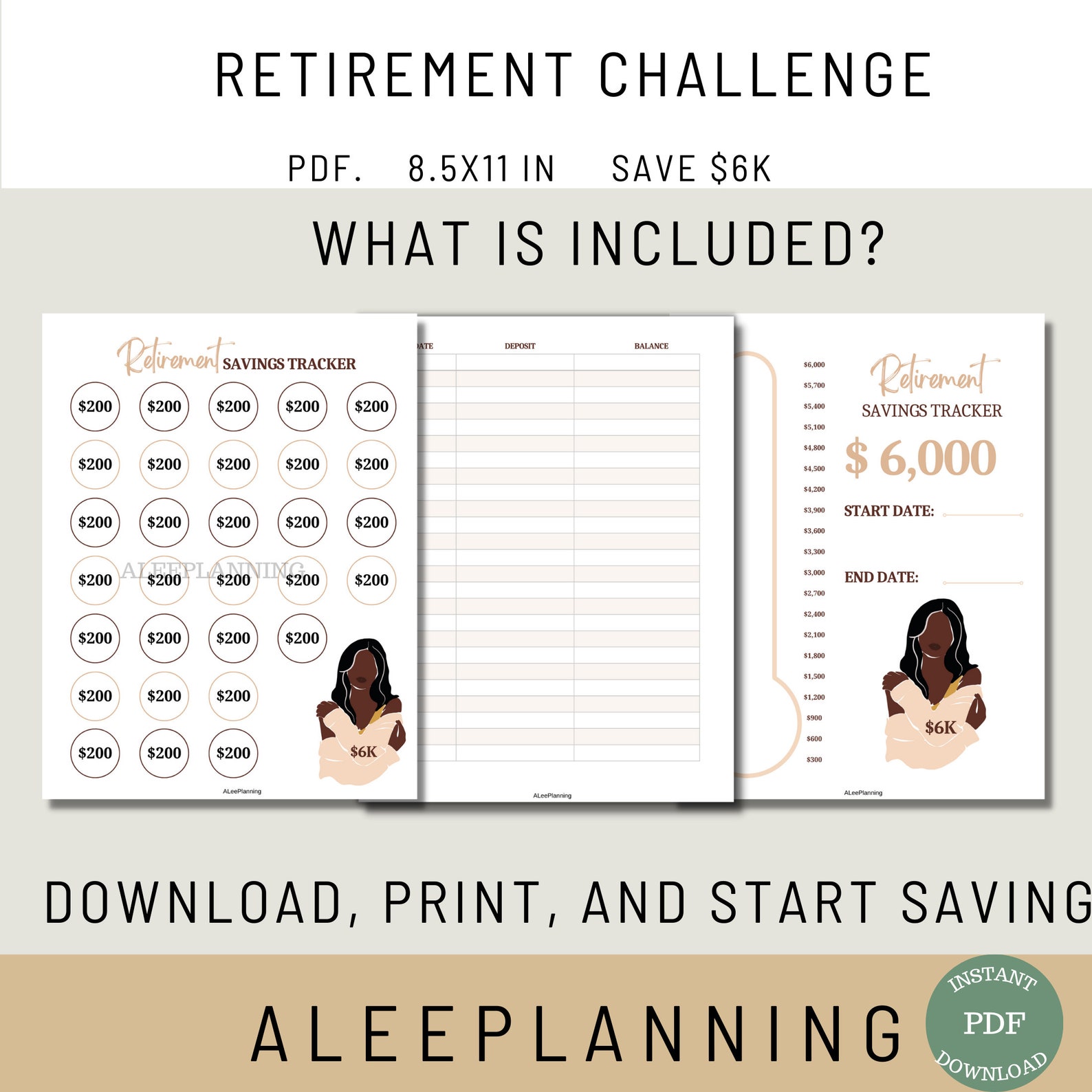 Retirement Savings| Retirement Challenge| Roth IRA Savings Challenge ...