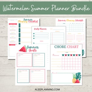 Watermelon Summer Planner Printable | Summer Activity Planner | Summer ...