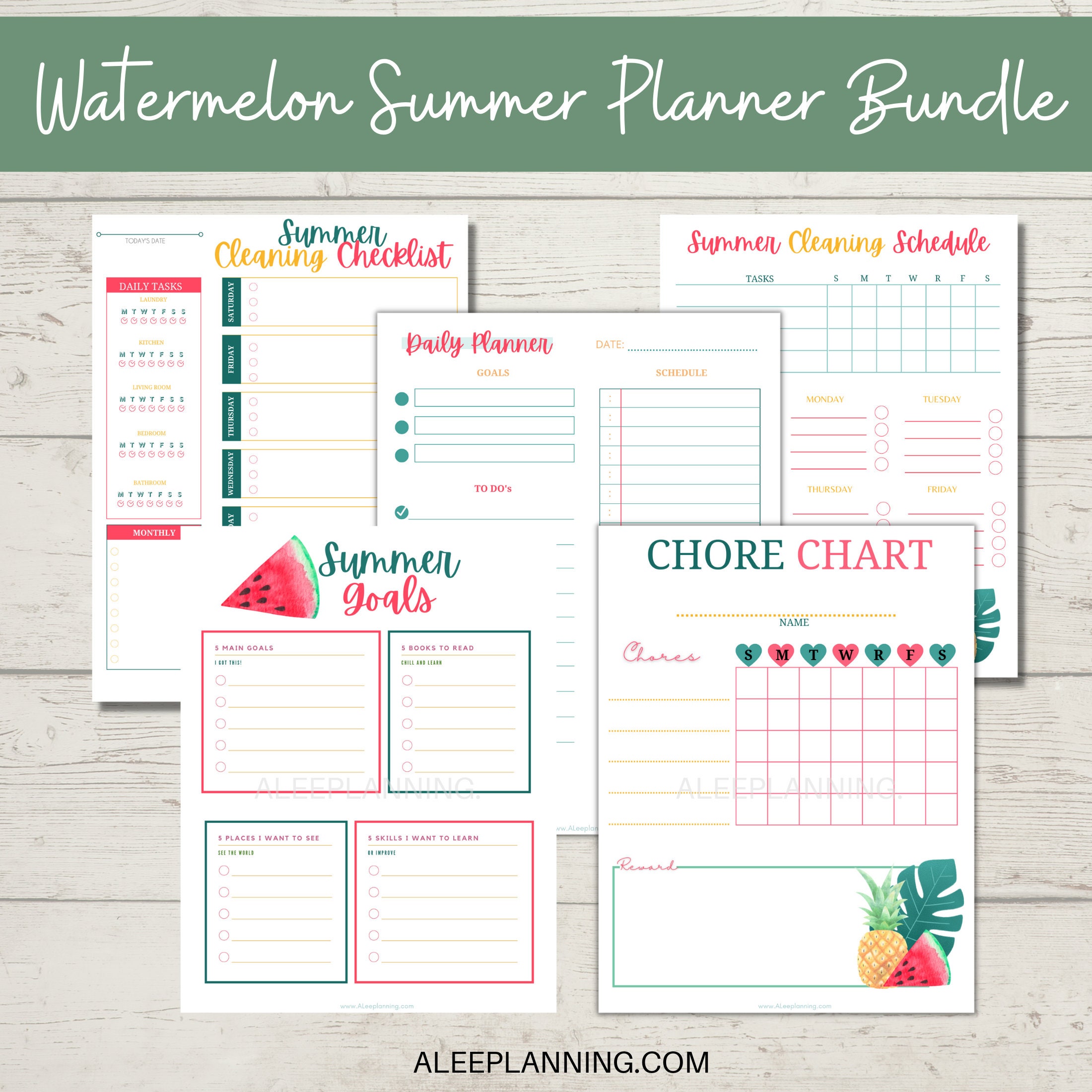 Watermelon Summer Planner Printable Summer Activity Planner Summer ...