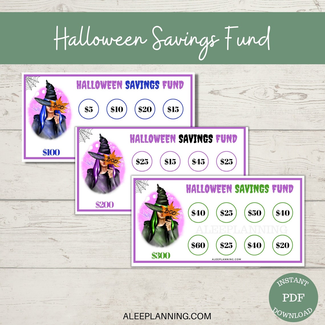 Halloween Savings Challenge Printable Halloween Savings Tracker october ...