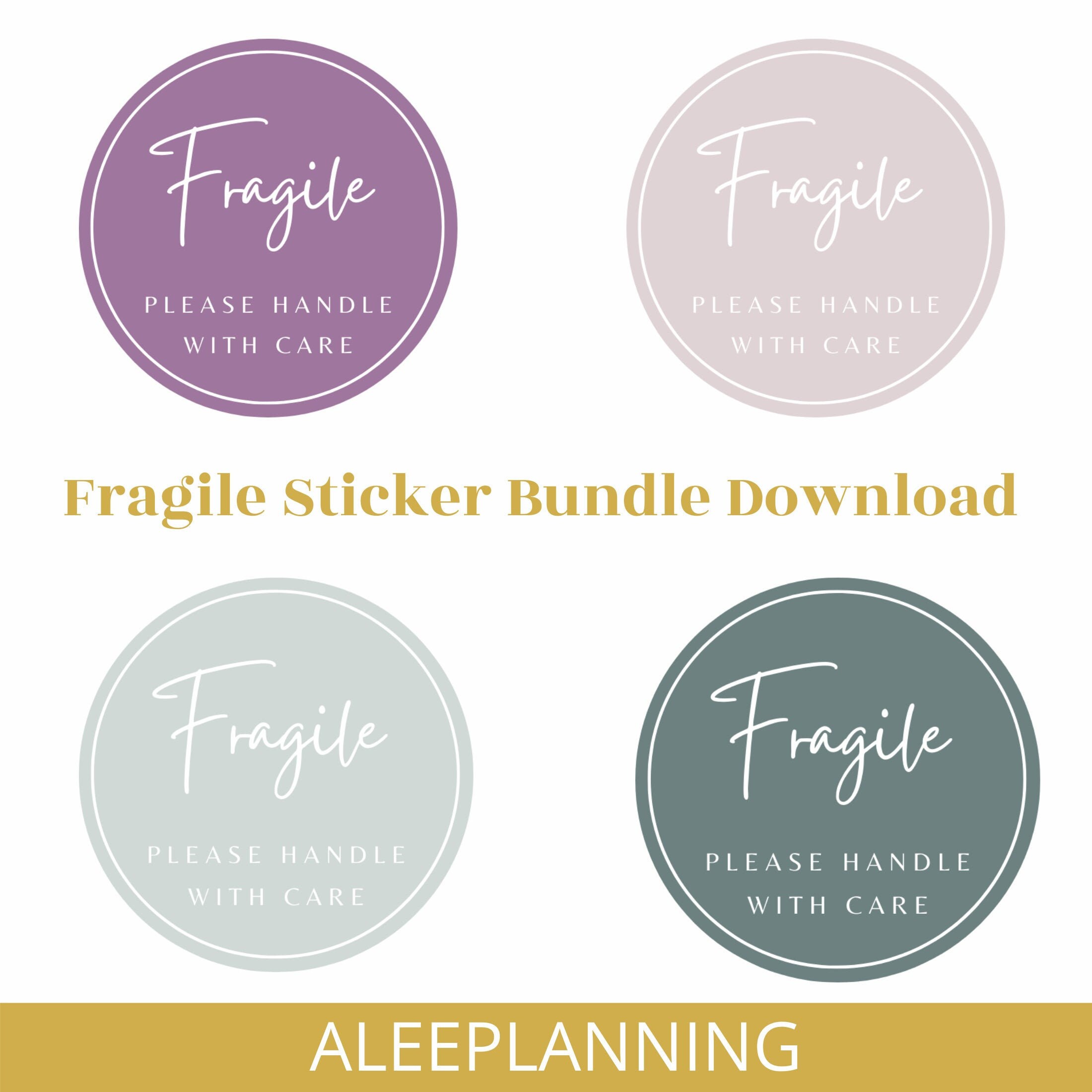 Fragile Business Stickers Printable - Etsy