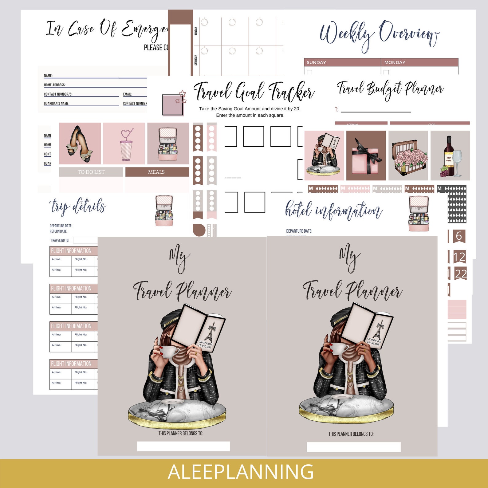 Vacation Planner Bundle Printable Vacation Budget Packing List Travel ...