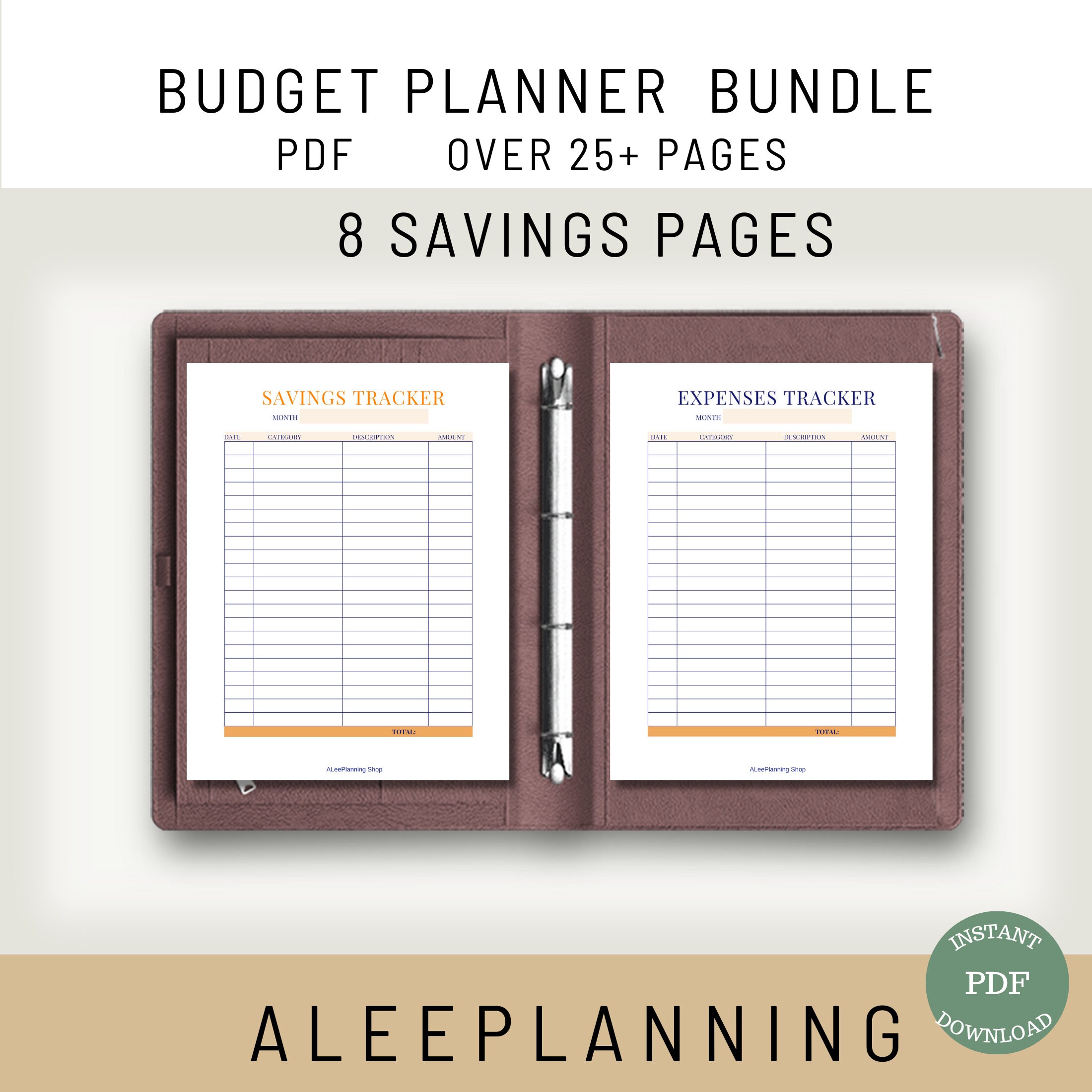Budget Planner Printable: Financial Planning PDF Bundle (25+ Pages) - Etsy