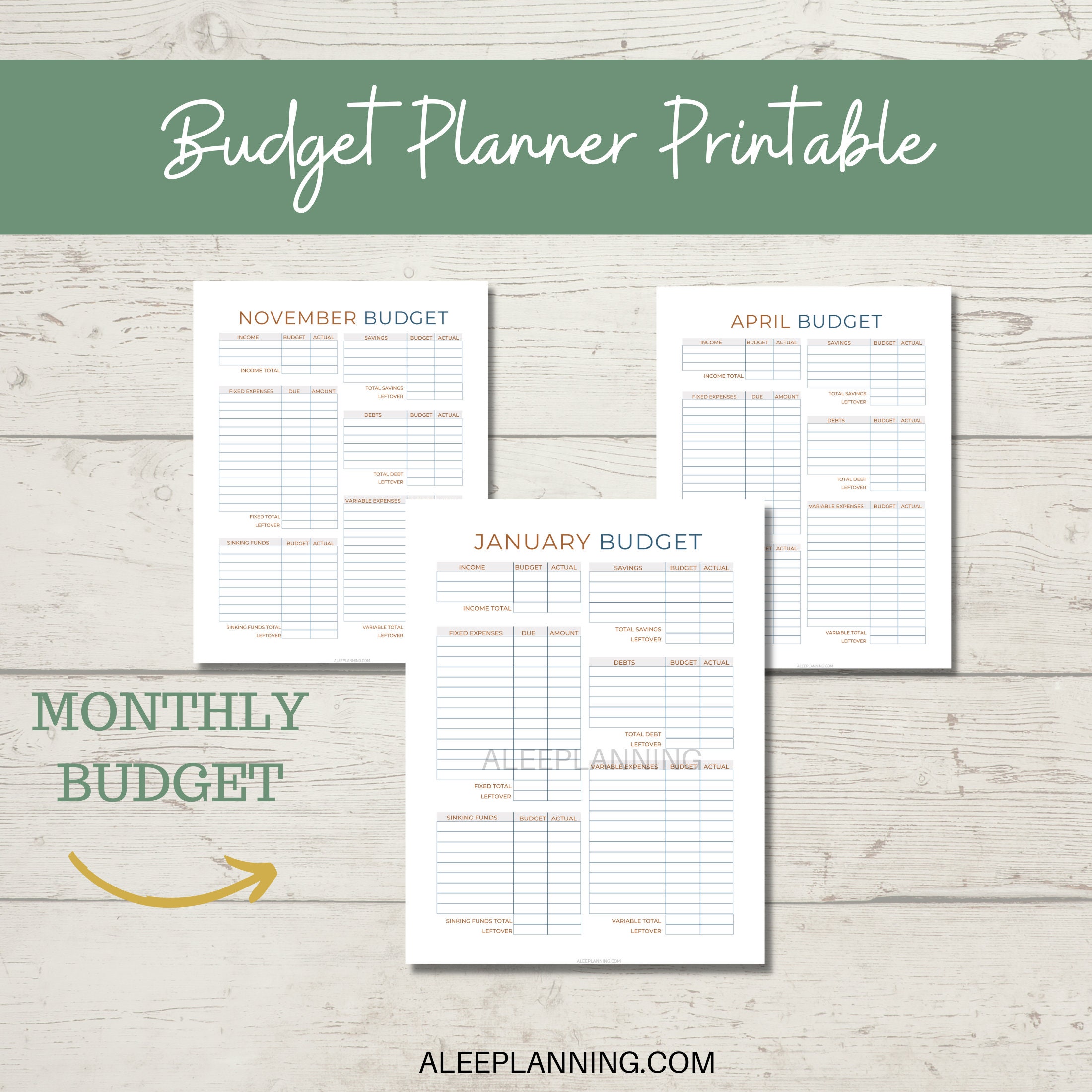 Fall Budget Binder Printable Fall Budget Planner Fall - Etsy
