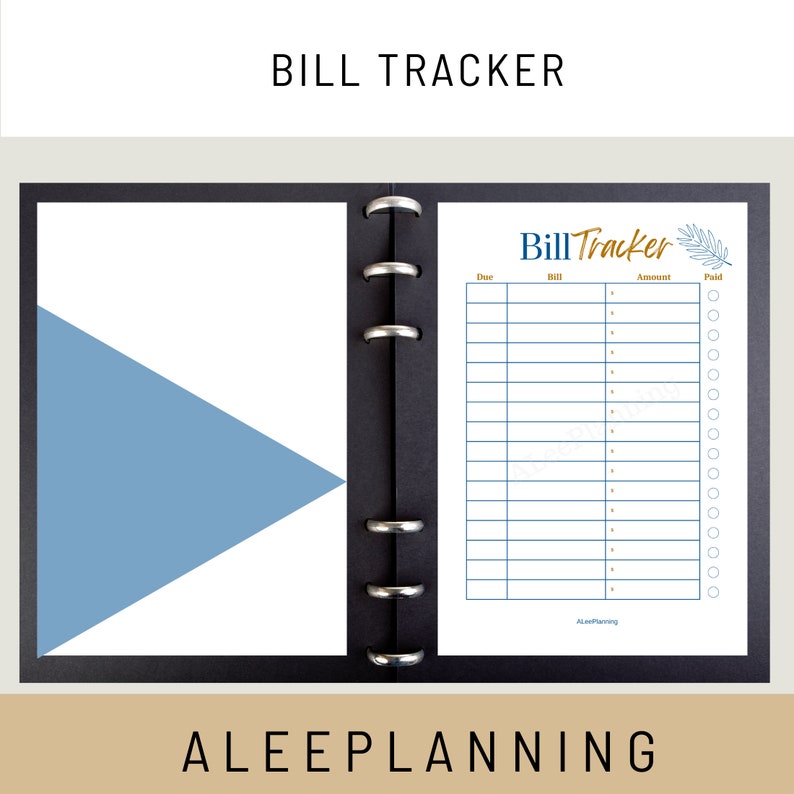 Bill Tracker Printable Floral Tracker Monthly Bill Tracker Bill Payment ...
