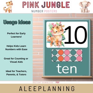 Jungle Number Posters Printable Teacher Classroom Posters Math 0-20 ...