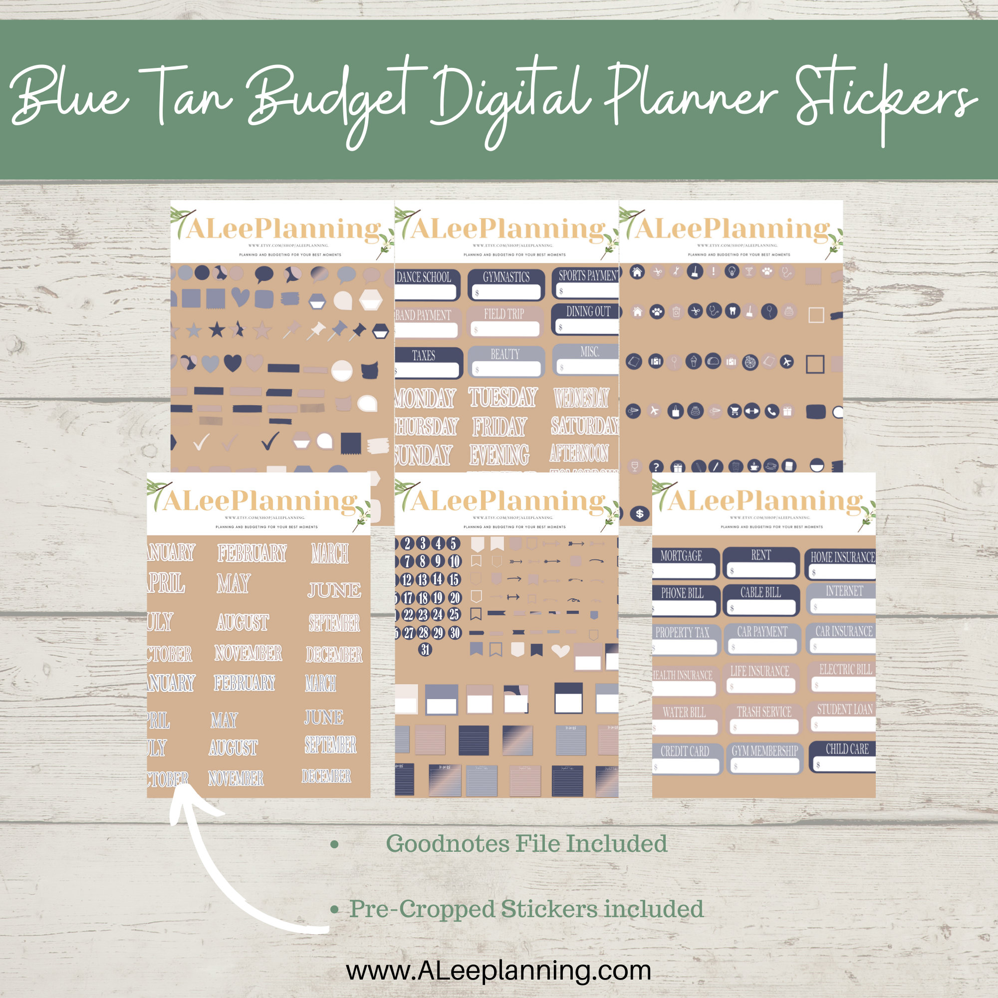 Budget Stickers digital Sticker Pack Cropped Digital Stickers Digital ...