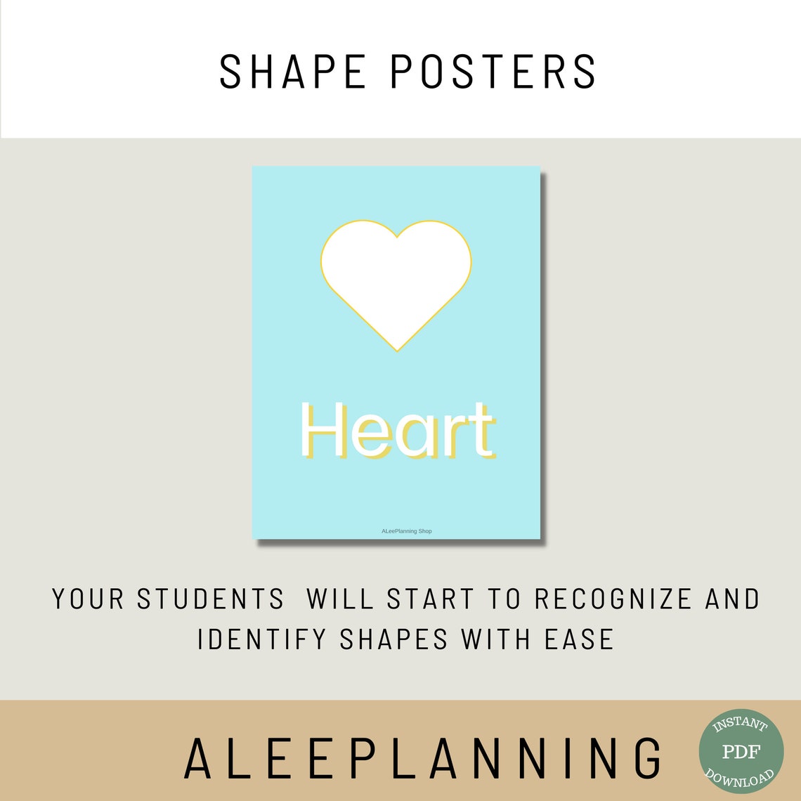 Shape Poster for Preschoolers Blue Shape Posterpreschool - Etsy