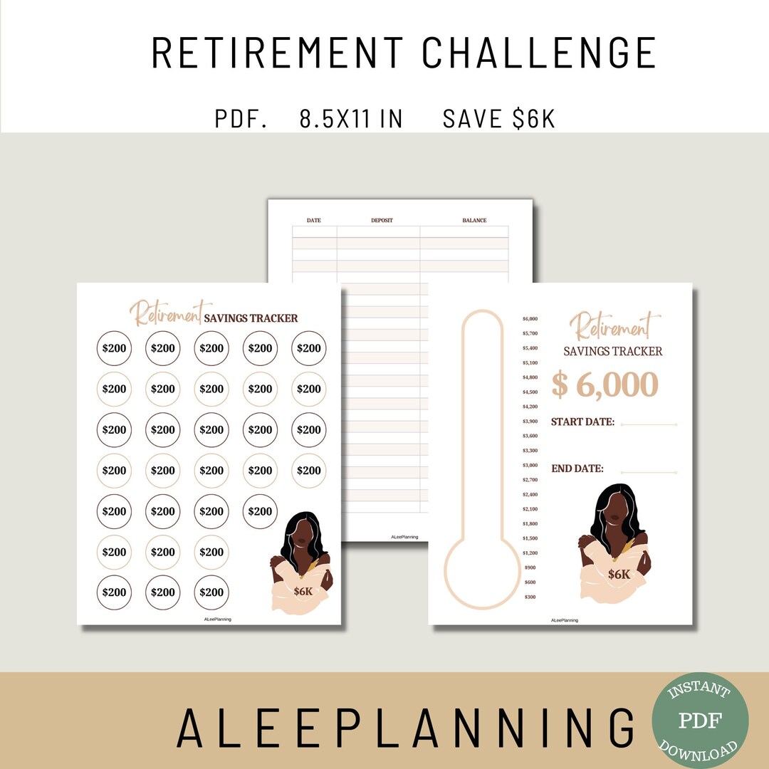 Retirement Savings| Retirement Challenge| Roth IRA Savings Challenge ...