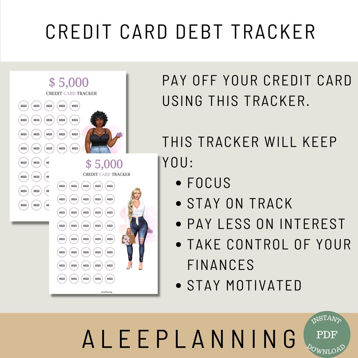 Credit Card Payoff |credit Cardtracker|5k Debt Tracker| Debt Payoff ...