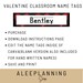 Valentine Classroom Name Tag Canva Editable Heart Classroom Decor Cubby ...