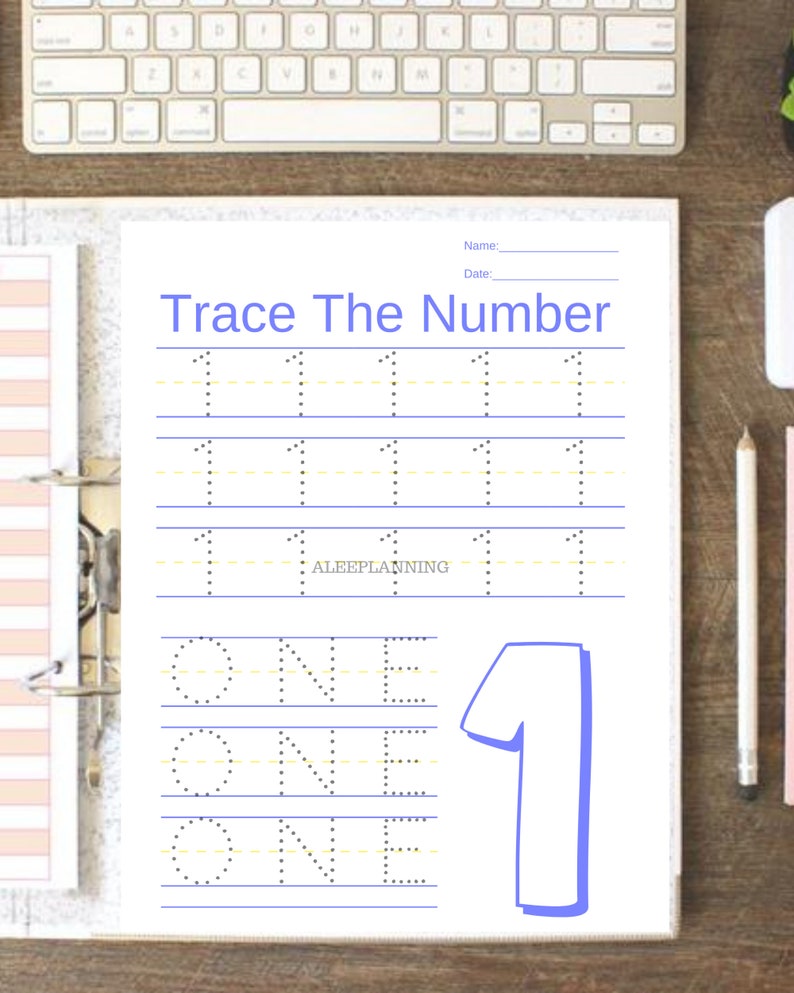 Trace the Number Printable - Etsy