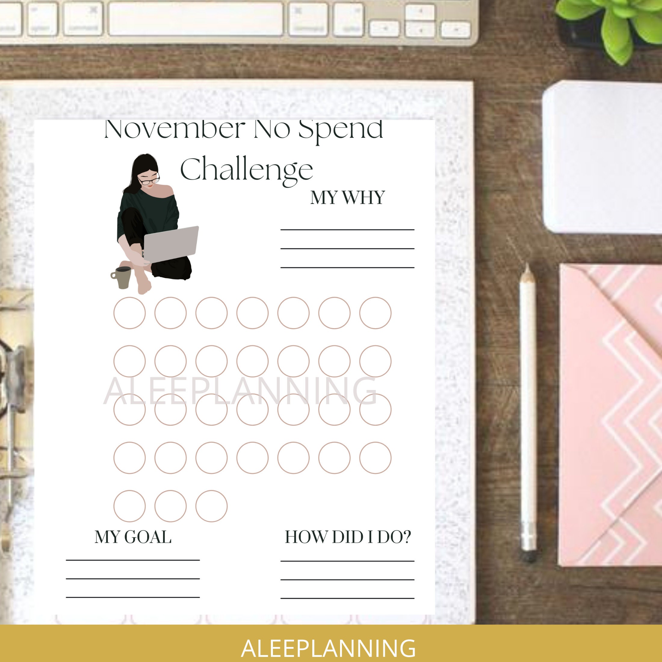 No Spend Challenge Printable: Money Savings Tracker (PDF) - Etsy