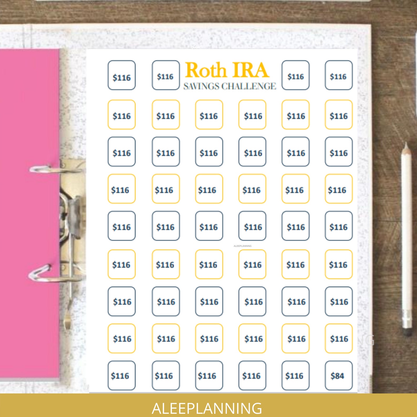 Roth IRA Savings Tracker Printable Roth IRA Track Retirement Savings - Etsy