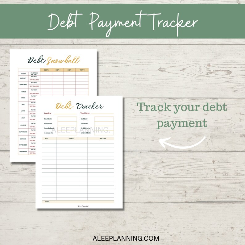 Debt Payment Tracker Printable Bundle: Visual Debt Thermometer (PDF) - Etsy