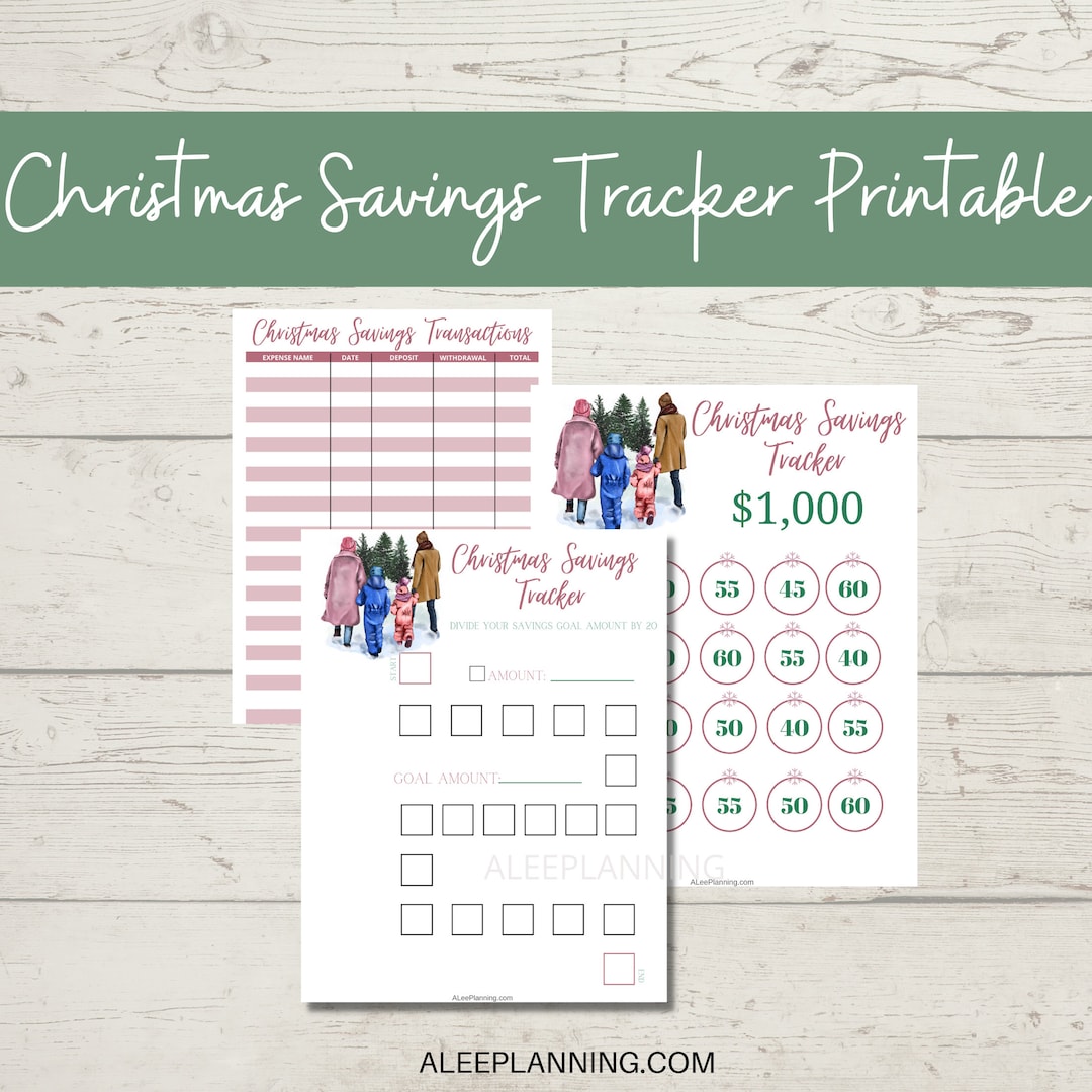 Christmas Savings Tracker Printable: Goal & Cash Envelope (PDF) - Etsy