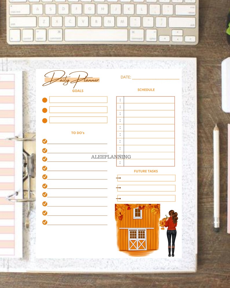 Fall Daily Planner Bundle Printable Daily Organizer - Etsy