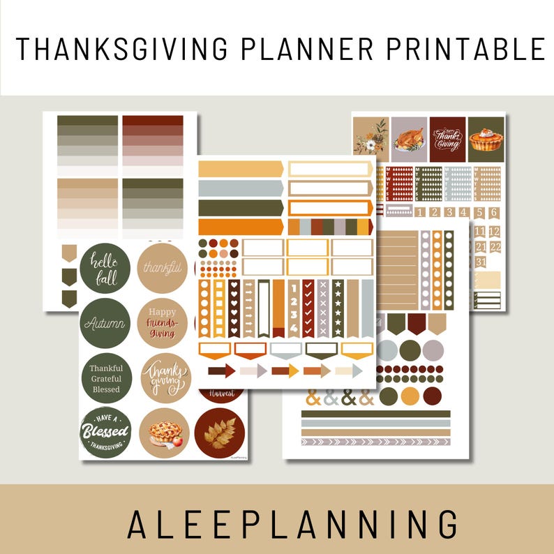 Thanksgiving Planner Bundle: Printable Meal Planning, Budget, Lists ...