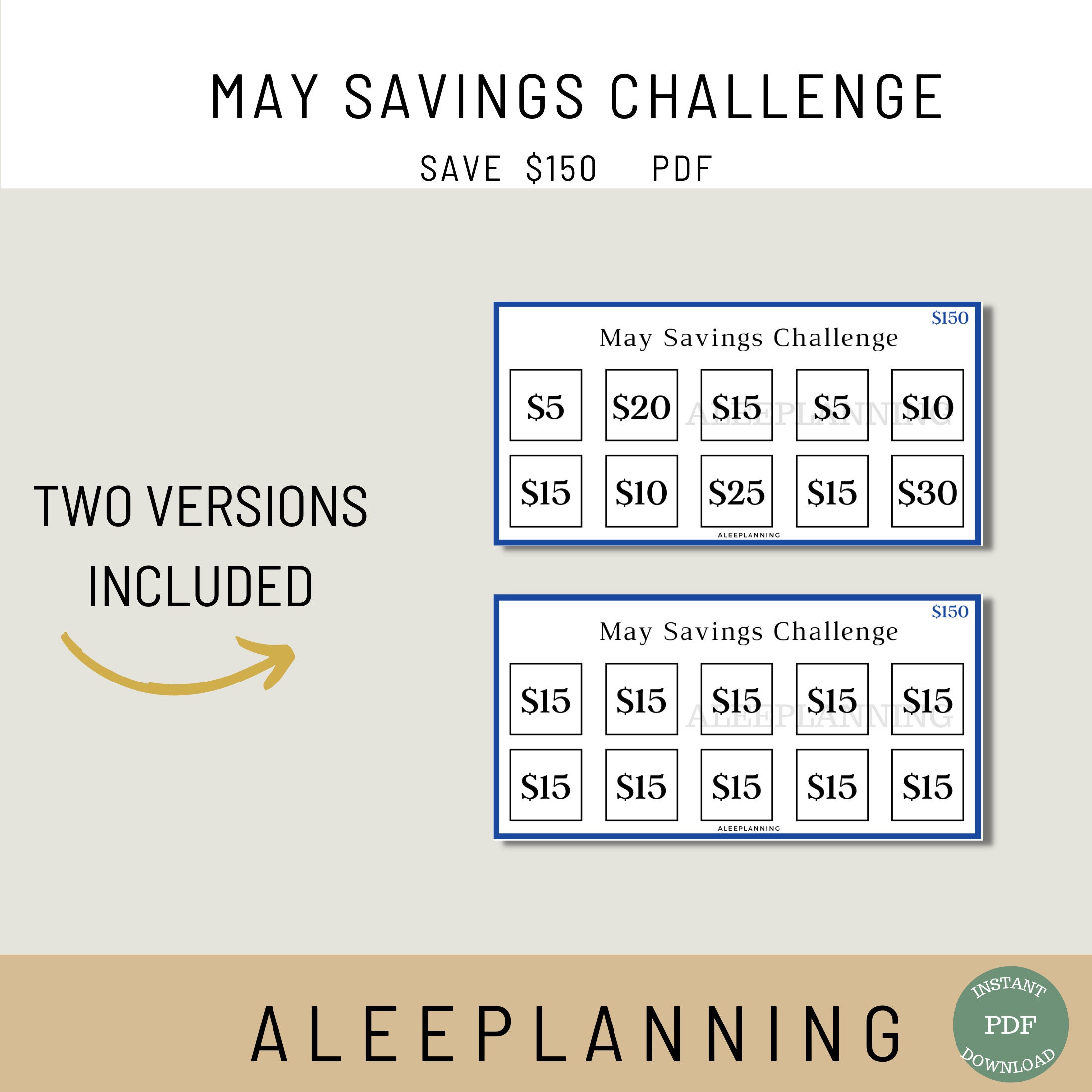 May Savings Challengemay Savings Goalspring Savingsmay No - Etsy