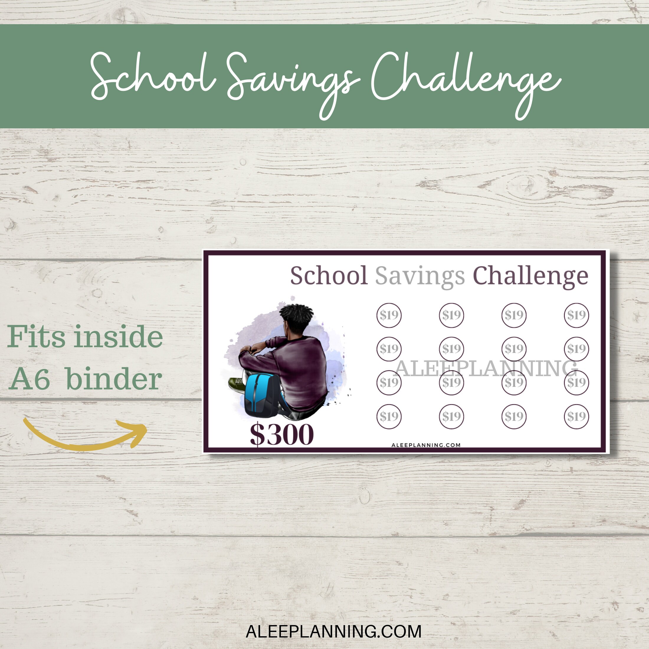 School Savings Fund| Teen Savings| Back to School Savings Challenge A6 ...