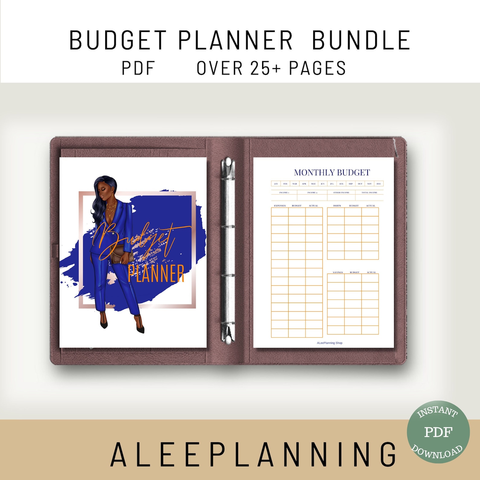 Budget Planner Printable: Financial Planning PDF Bundle (25+ Pages) - Etsy