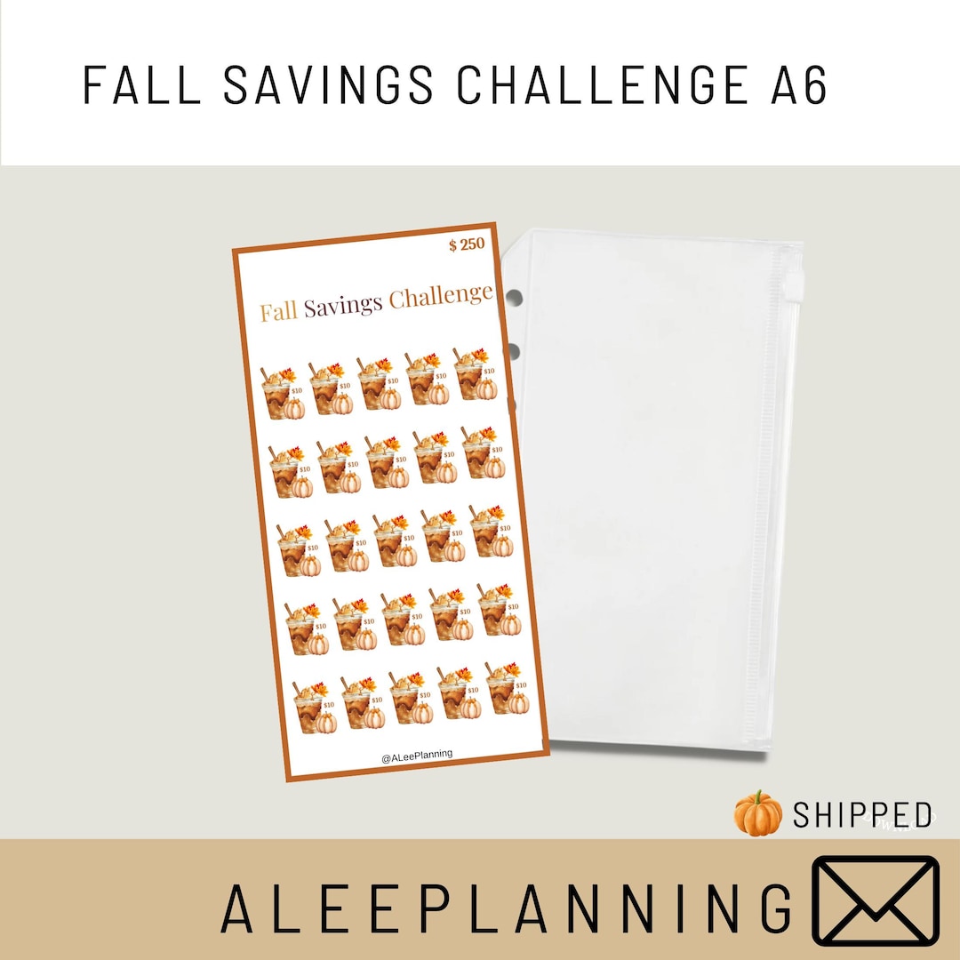 Fall Savings Challenge Autumn Tracker Pumpkin Spice Fall Challenge Fall ...