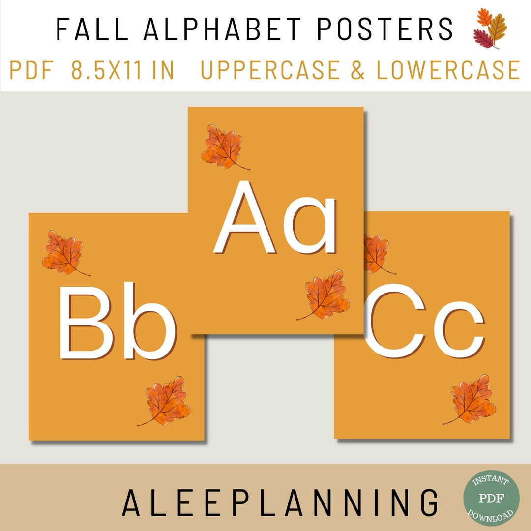Fall Alphabet Poster| Fall ABC Classroom Set| Fall Classroom Decor ...
