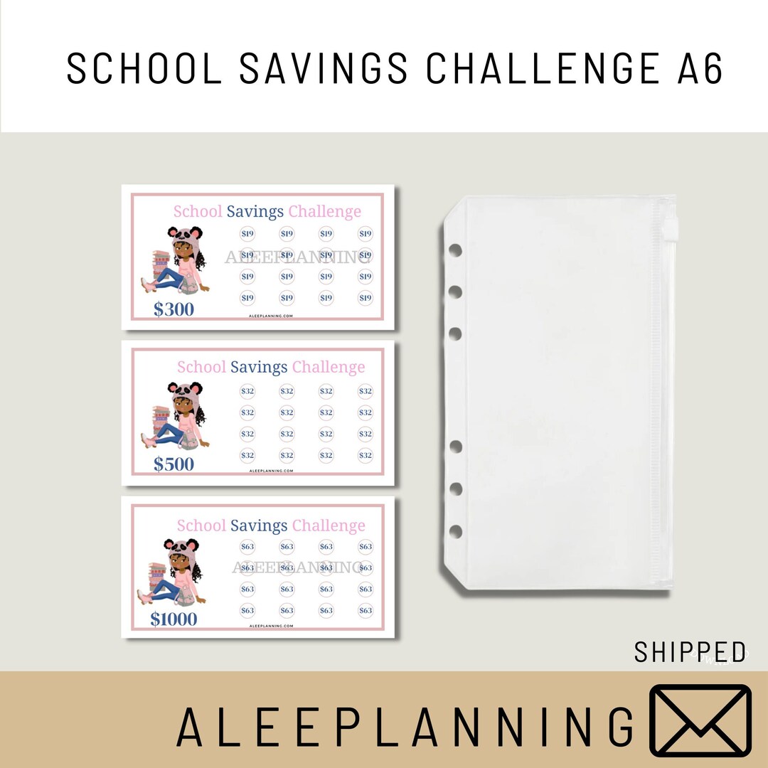 Back to School Savings Challenge School Savings Tracker School Fund ...