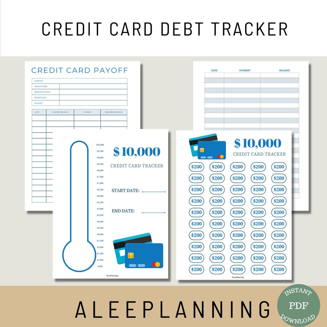 Credit Card Payoff Tracker Printable: Visual Debt Thermometer (PDF) - Etsy