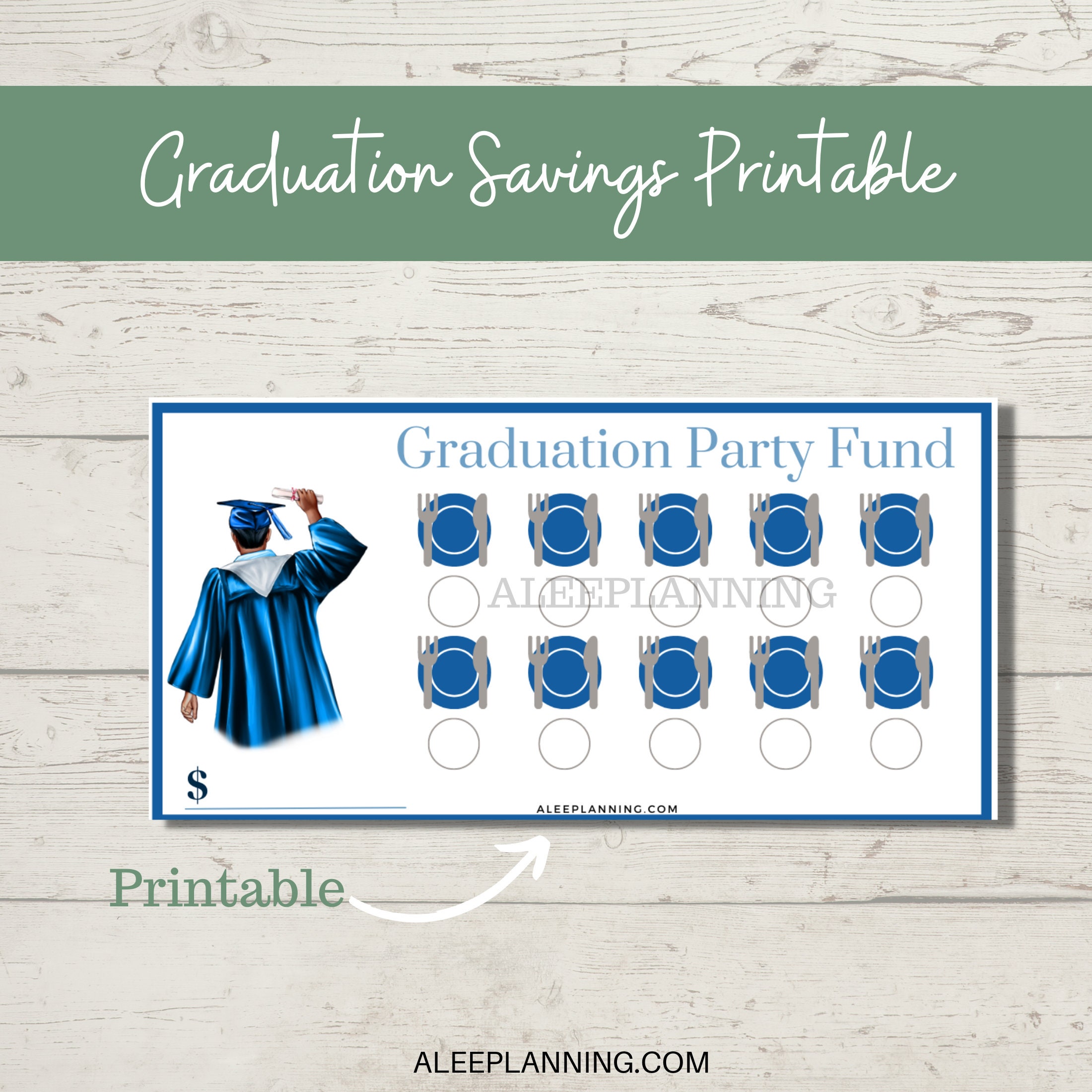 Graduation Savings Fund Printablea6 Graduation Printable Senior Dues ...
