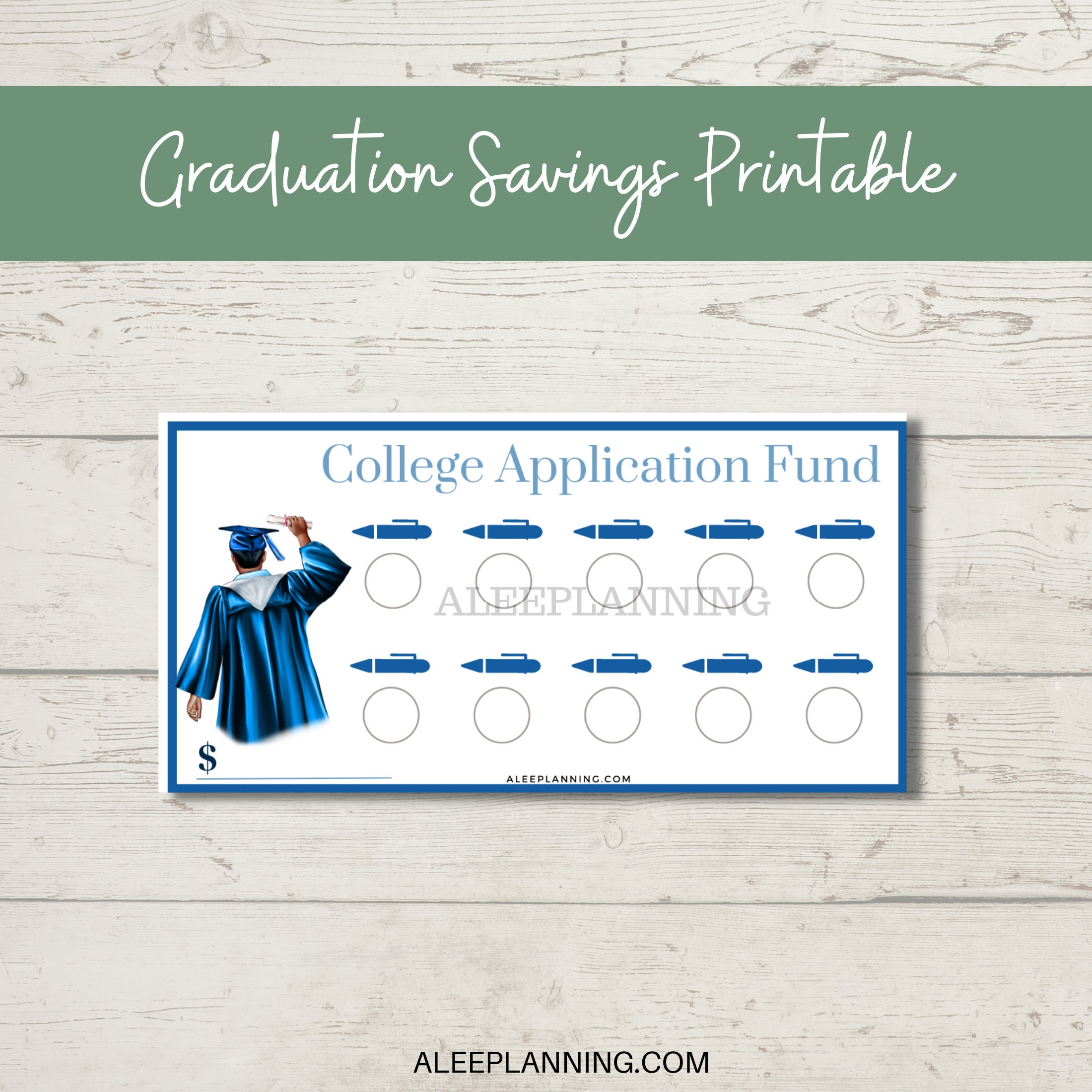 Graduation Savings Fund Printablea6 Graduation Printable Senior Dues ...
