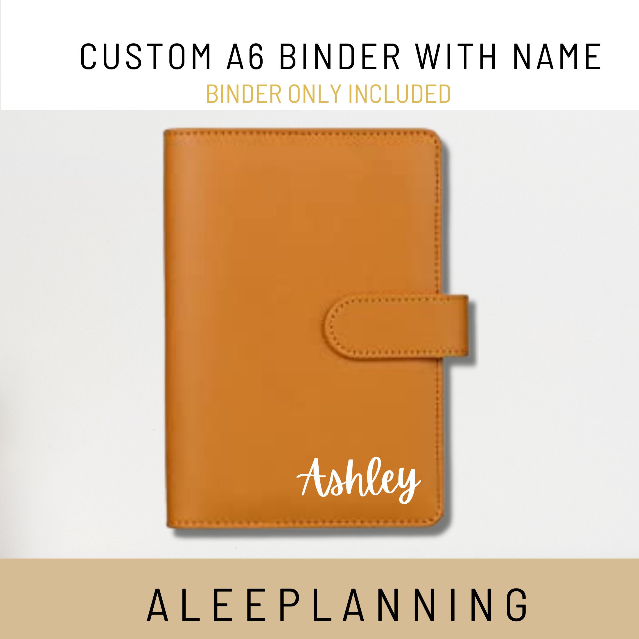 Custom A6 Binder With Name Binder ONLY Cash System Bindersavings ...