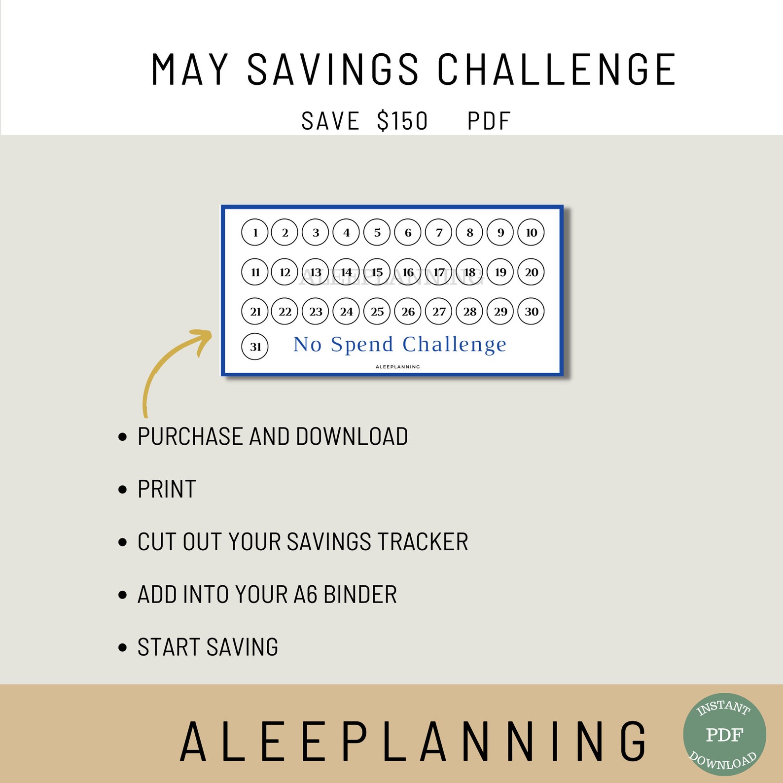 May Savings Challengemay Savings Goalspring Savingsmay No - Etsy