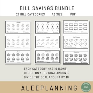 Cash Envelope Bills | Bill Binder A6 Printable| Budget Binder Inserts ...