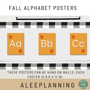Fall Alphabet Poster| Fall ABC Classroom Set| Fall Classroom Decor ...
