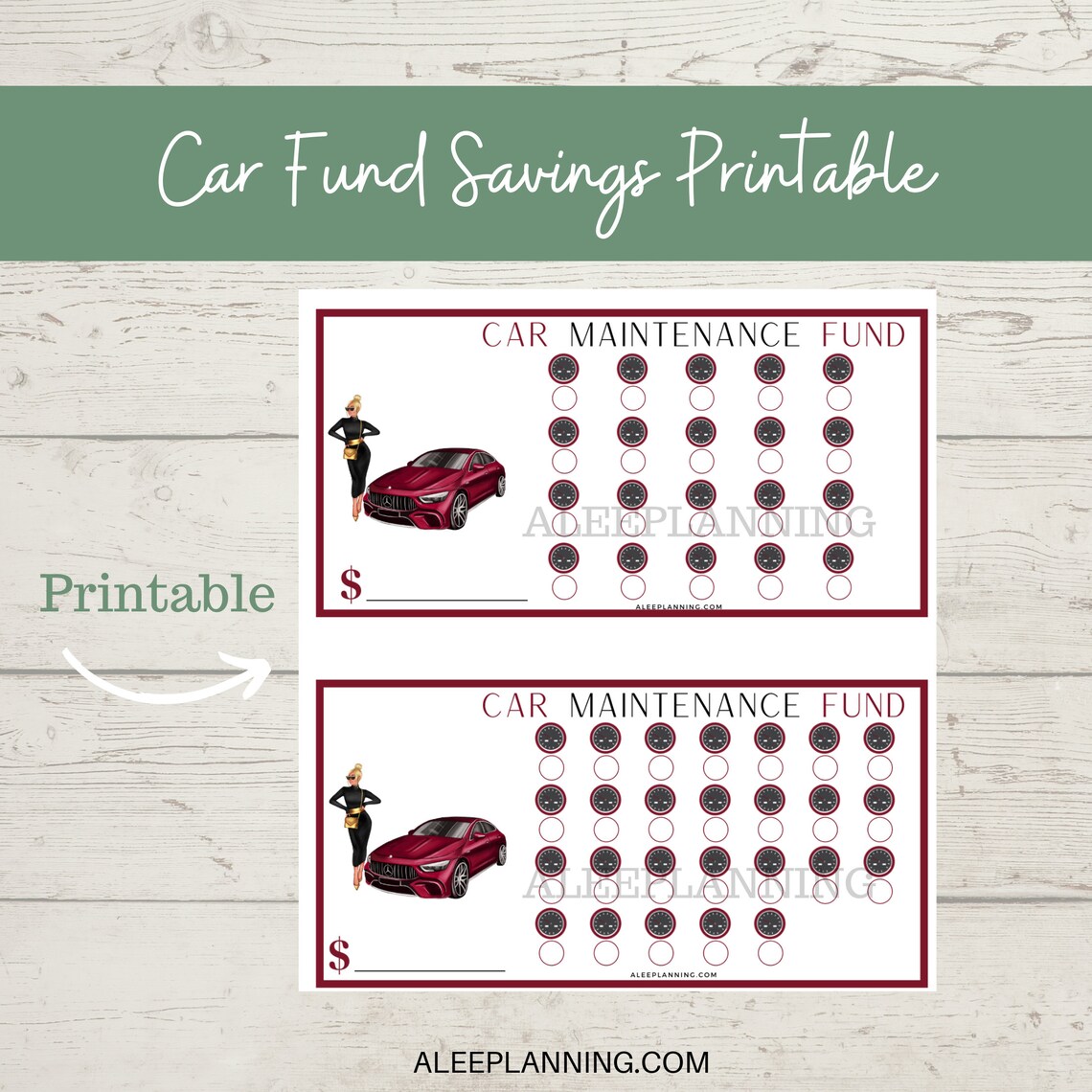 Car Savings Tracker Budget Printable Finance Tracker Down - Etsy