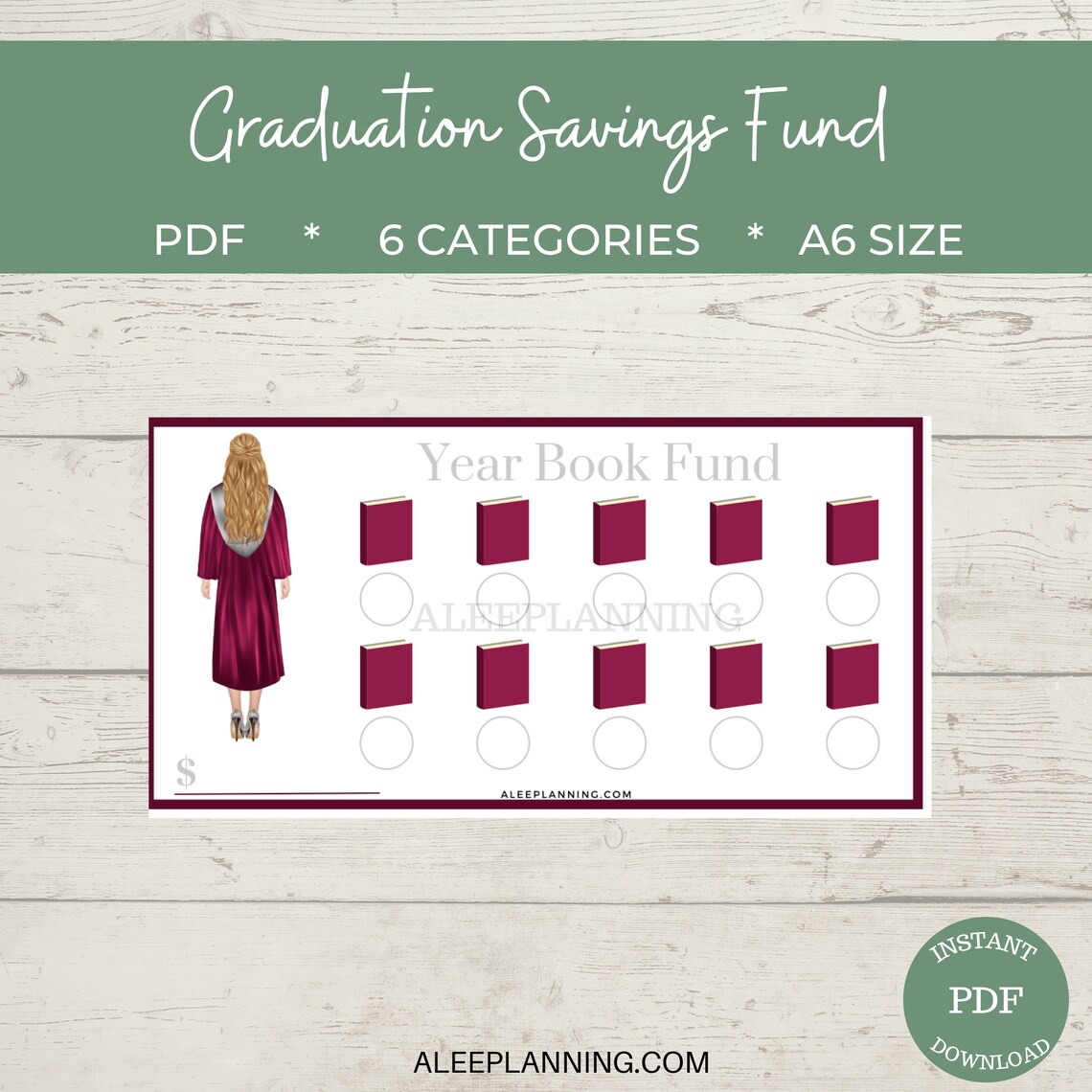 A6 Graduation Goal Tracker Graduation Savings Fund - Etsy
