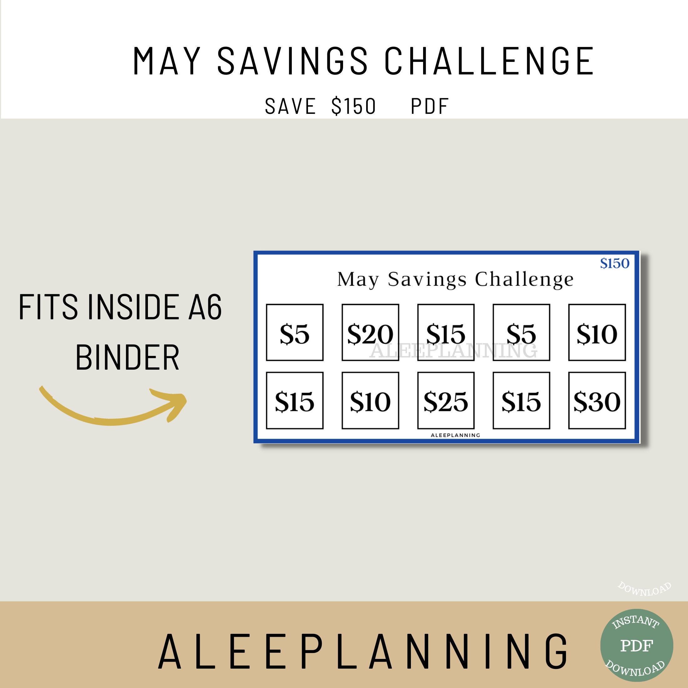 May Savings Challengemay Savings Goalspring Savingsmay No - Etsy
