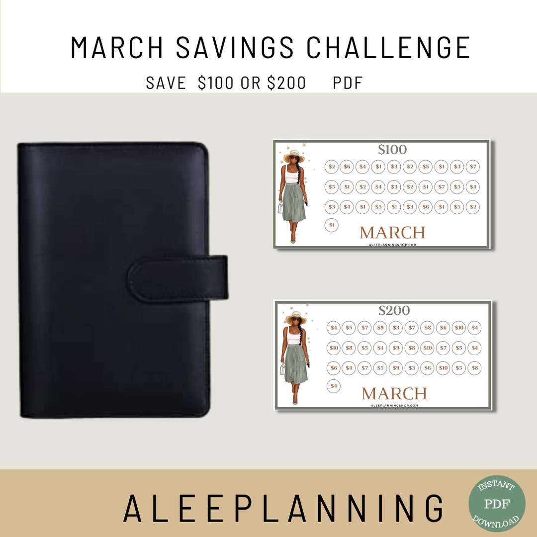 March Savings Challenge Printable| Mini Savings Challenge| 30 Day ...
