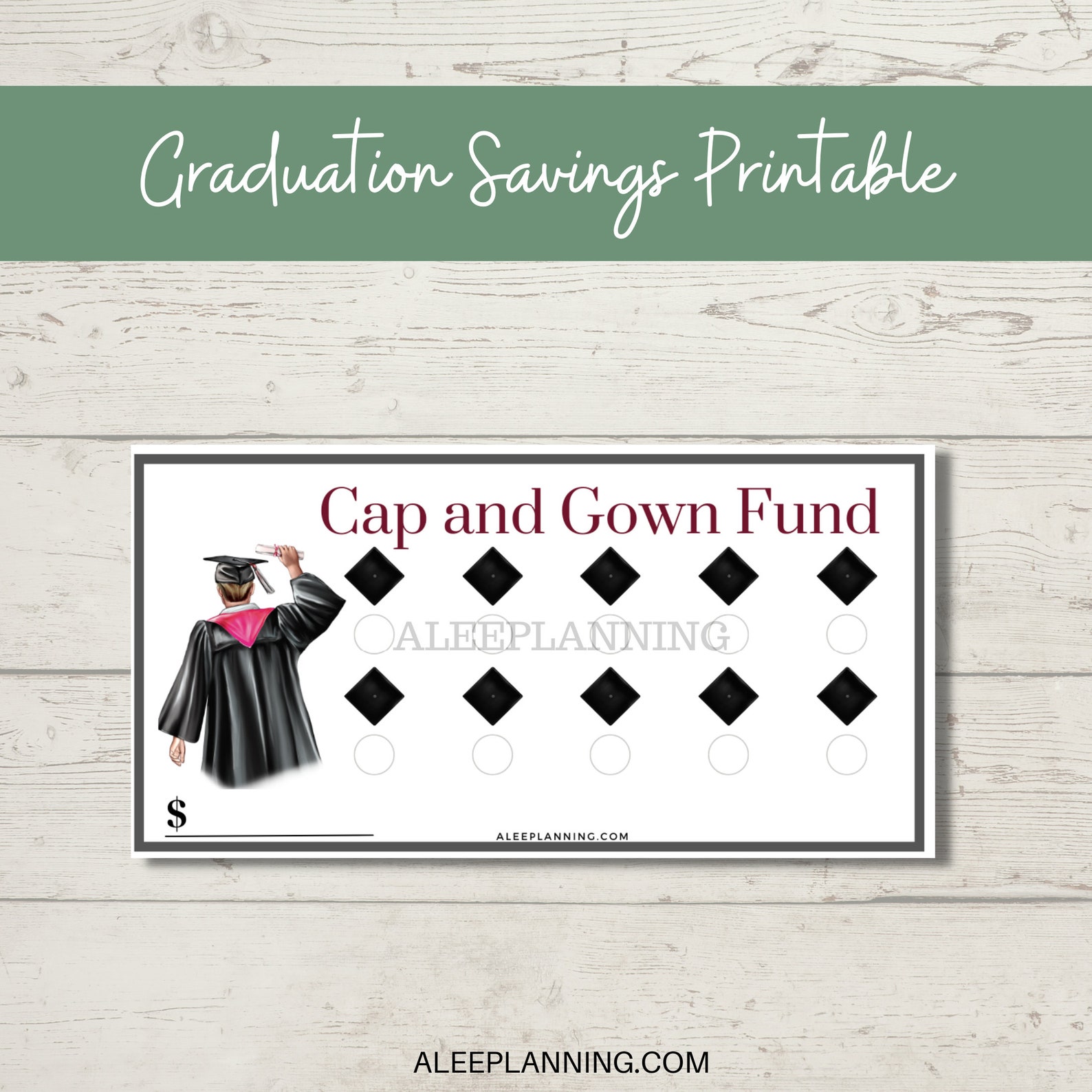 Graduation Savings Funda6 Graduation Tracker Printable Senior Dues High ...